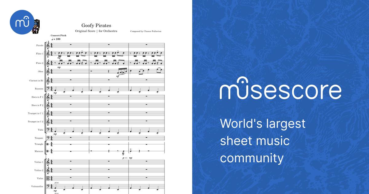 Goofy Pirates Sheet music for Tuba, Flute, Oboe, French horn & more ...