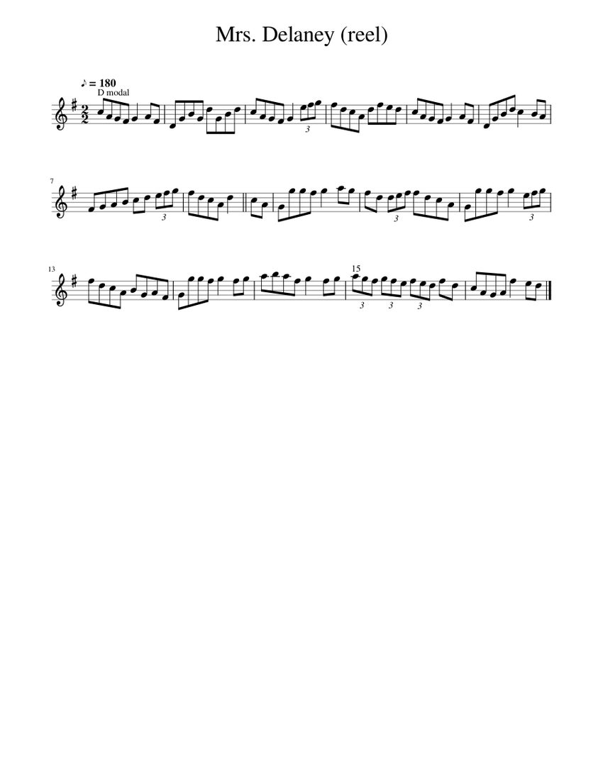 Mrs. Delaney (reel) Sheet music for Piano (Solo) Easy | Musescore.com