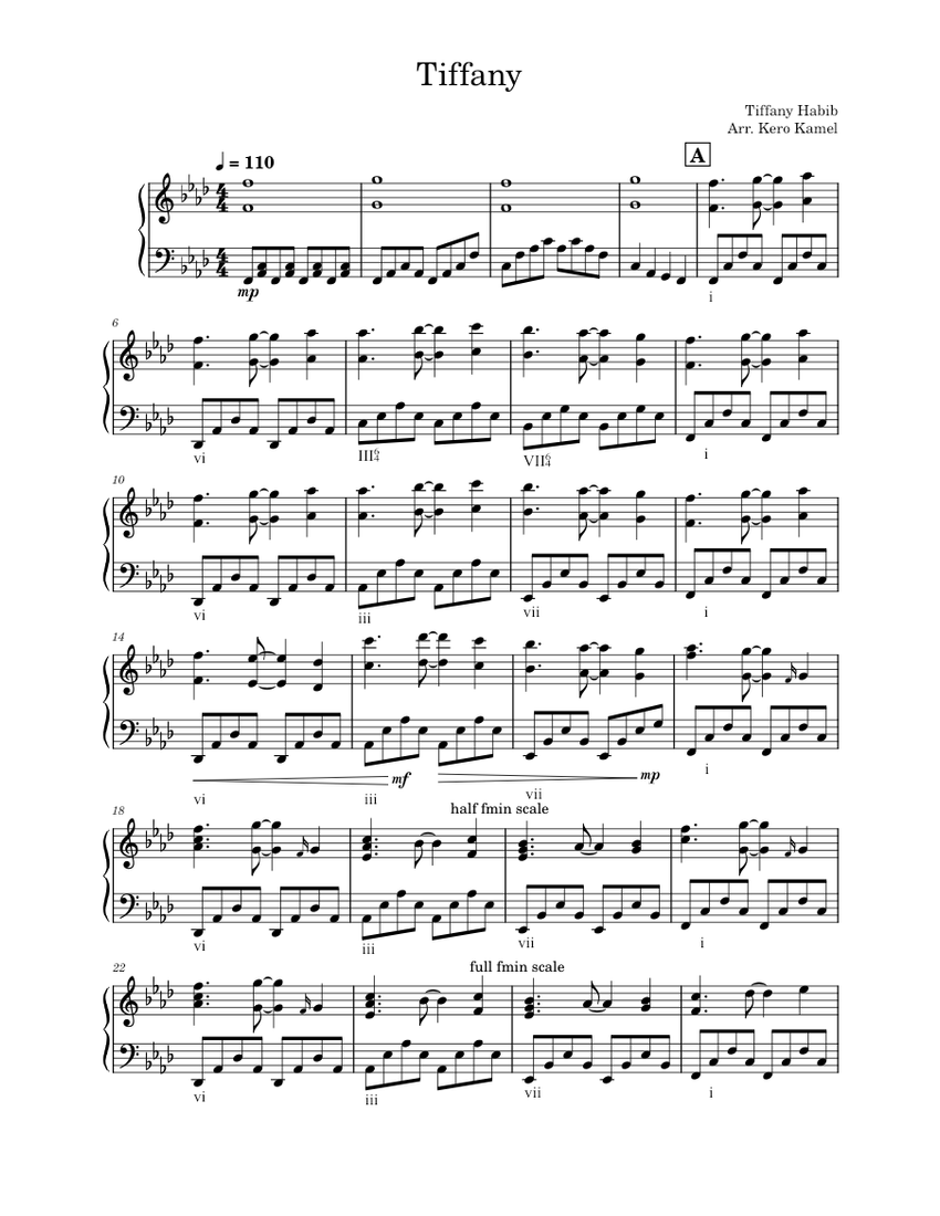 Tiffany Sheet music for Piano (Solo) | Musescore.com