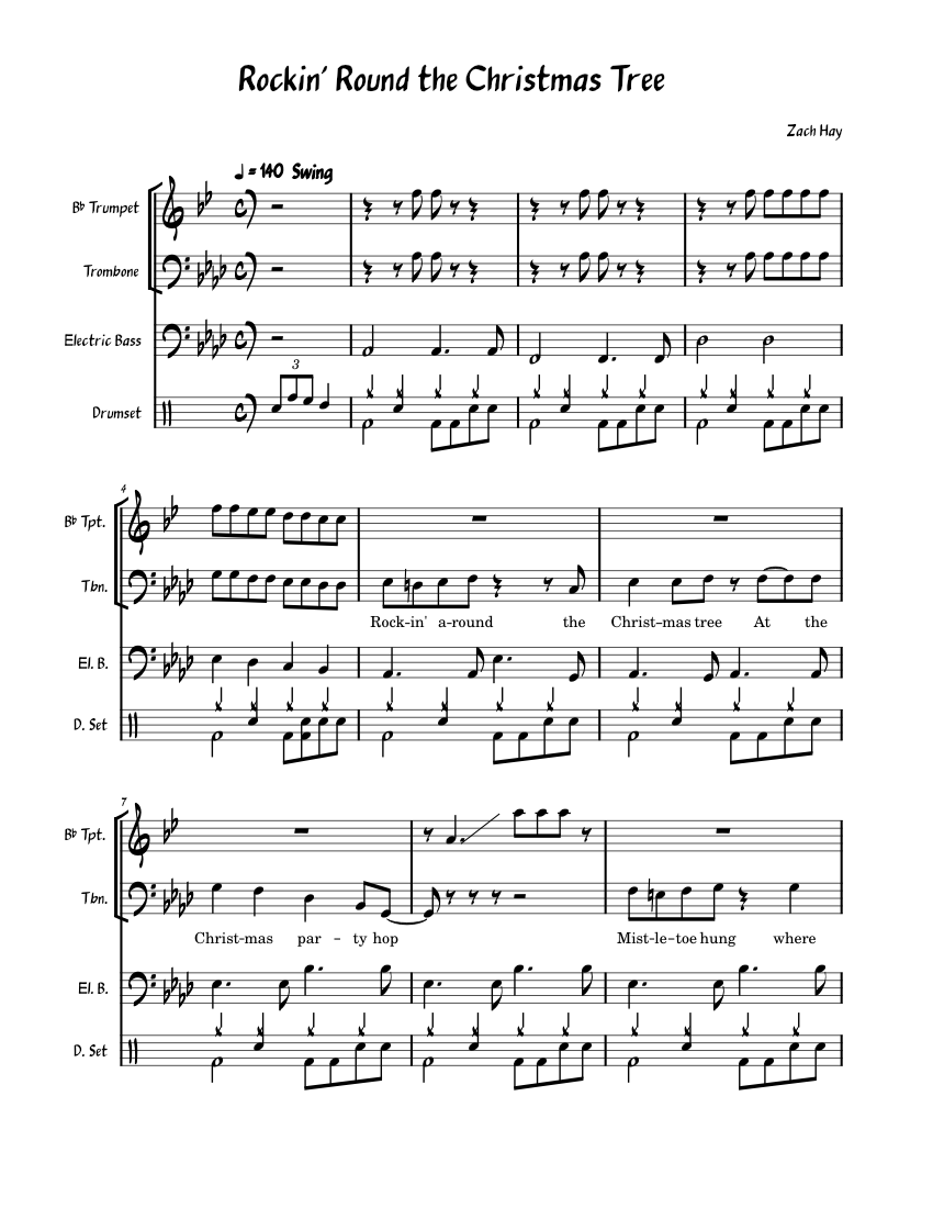 Rockin around the christmas tree – Brenda Lee Rockin' Around the Christmas Tree Sheet music for ...