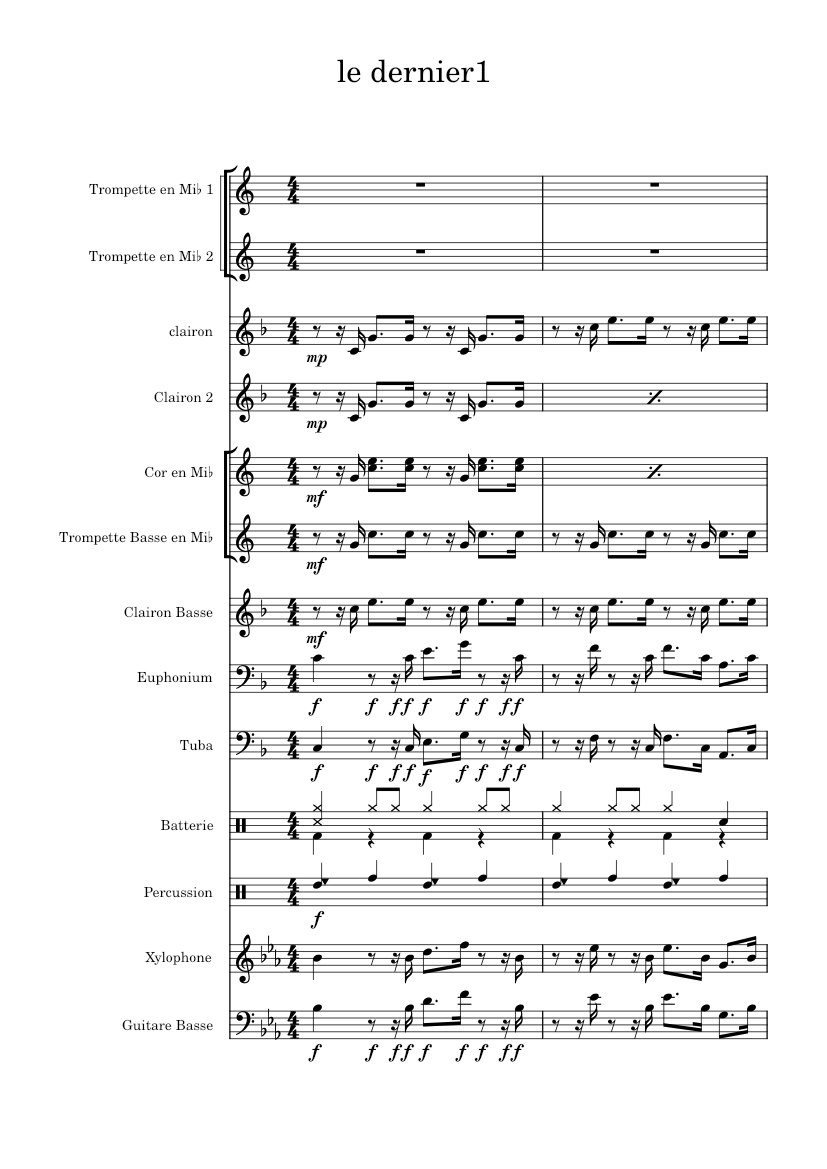 reggae Sheet music for Euphonium, Tuba, Trumpet bass, Bass guitar ...