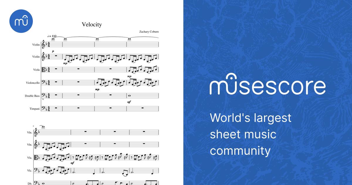 Velocity Sheet music for Contrabass, Timpani, Violin, Viola & more ...