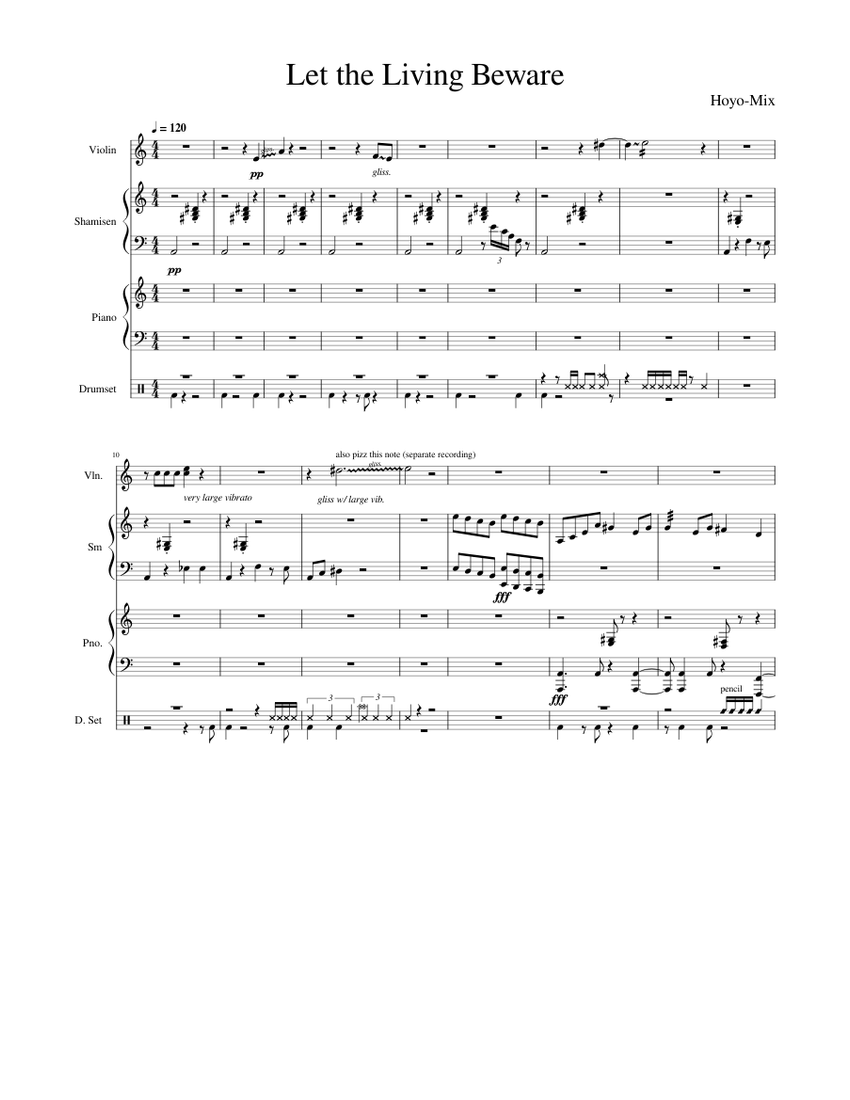 Yu-Peng Chen - Hu Tao: Let The Living Beware (violin, piano, shamisen ...