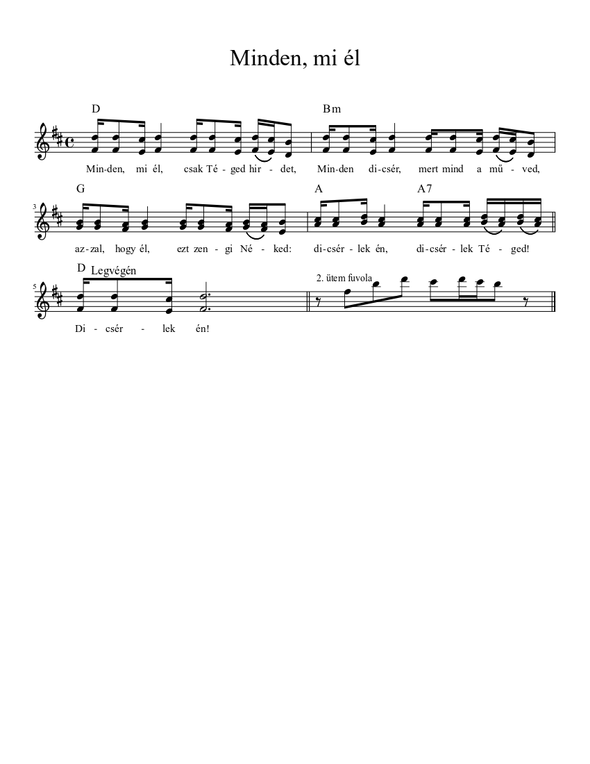 Minden, mi él Sheet music for Piano (Solo) | Musescore.com