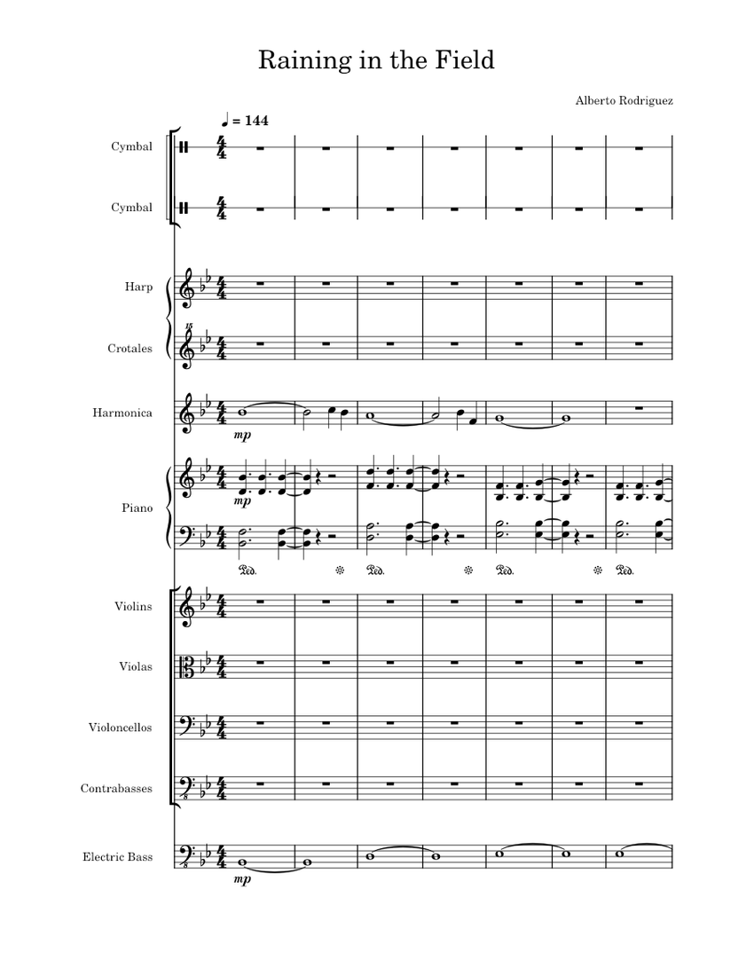 Raining in the Field (USE AUDIO SOURCE!!) Sheet music for Piano ...