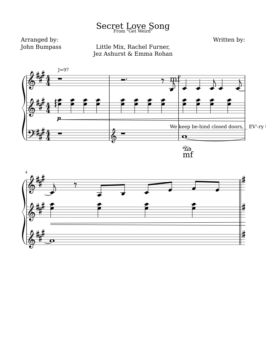 Secret Love Song Sheet music for Piano (Solo) | Musescore.com