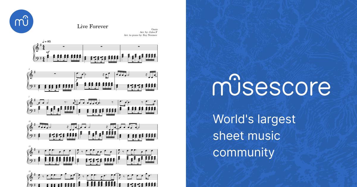 Live Forever – Oasis - piano tutorial