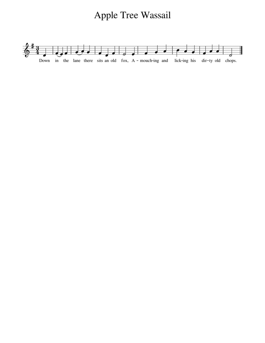 Apple Tree Wassail Sheet music for Piano (Solo) Easy | Musescore.com