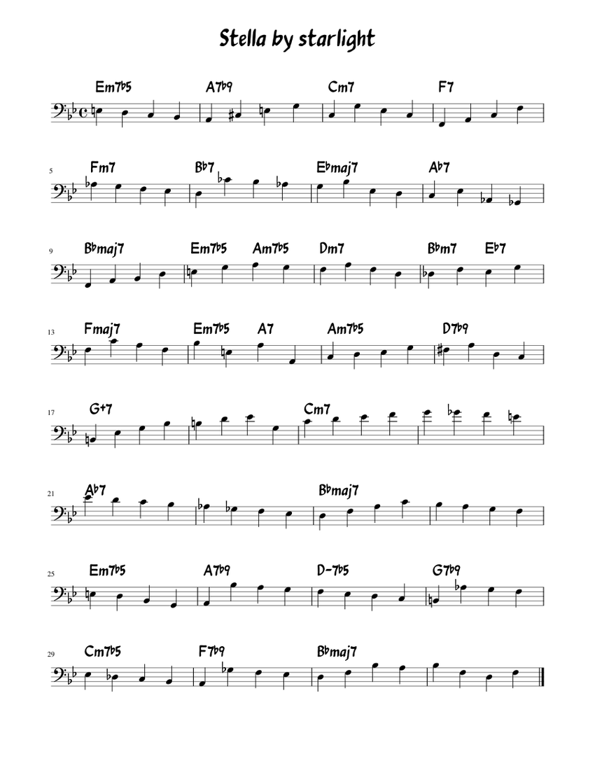 Stella by starlight Sheet music for Piano (Solo) | Download and print ...