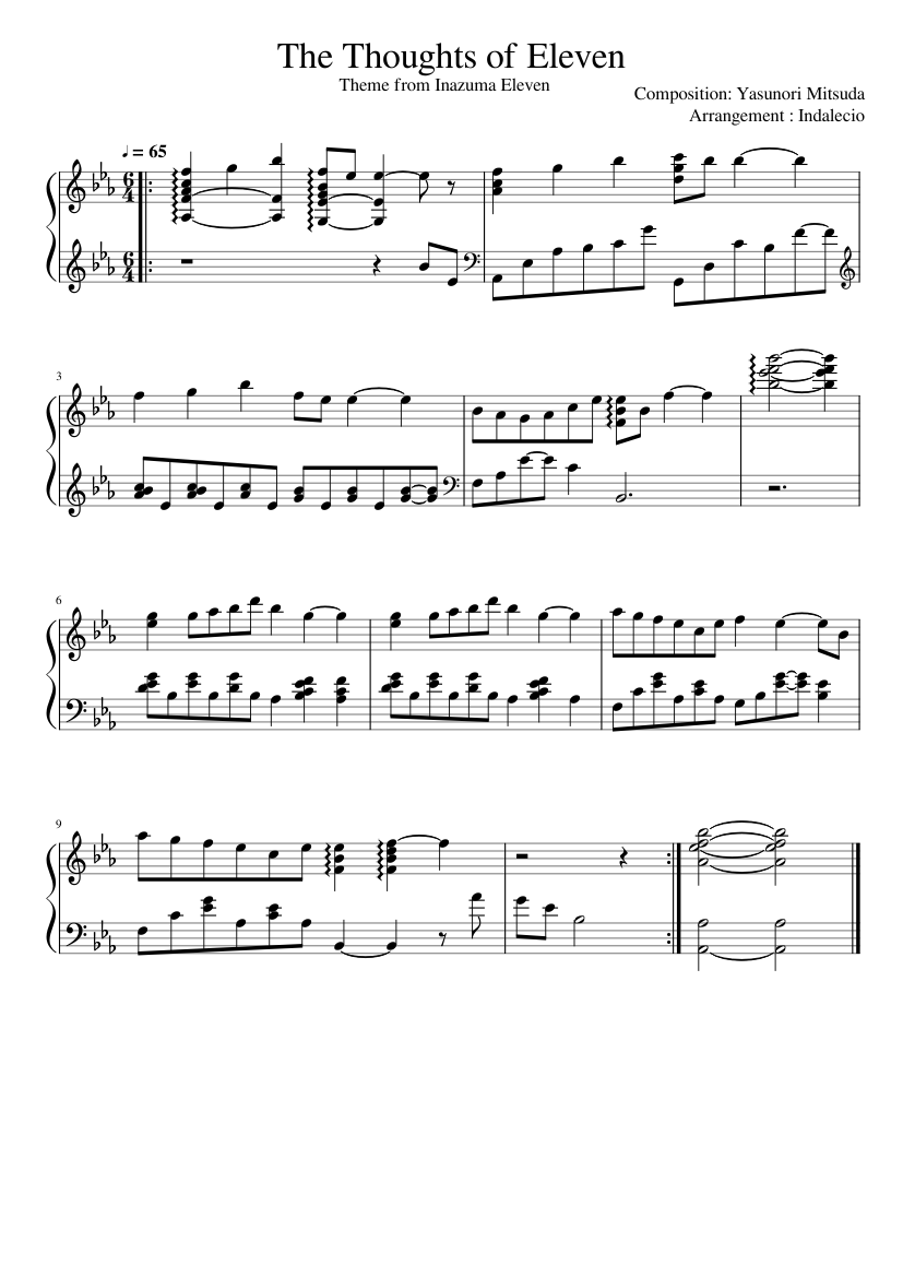 The_Thoughts_of_Eleven Sheet music for Piano (Solo) | Musescore.com