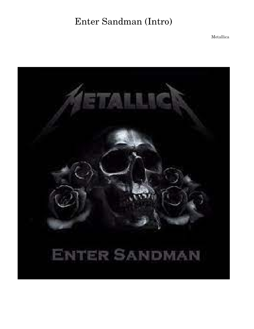 Enter sandman – Metallica (Intro) Sheet music for Guitar, Bass guitar ...