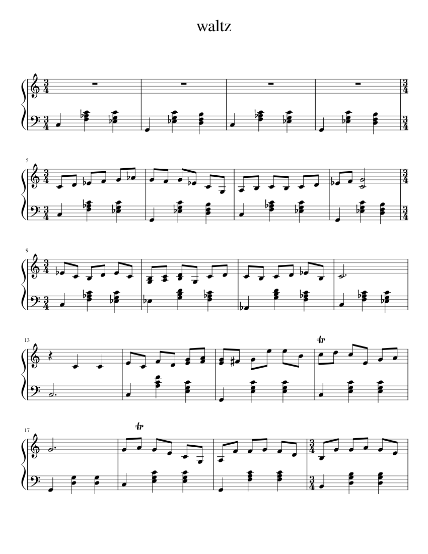 Waltz Sheet music for Piano (Solo) Easy | Musescore.com