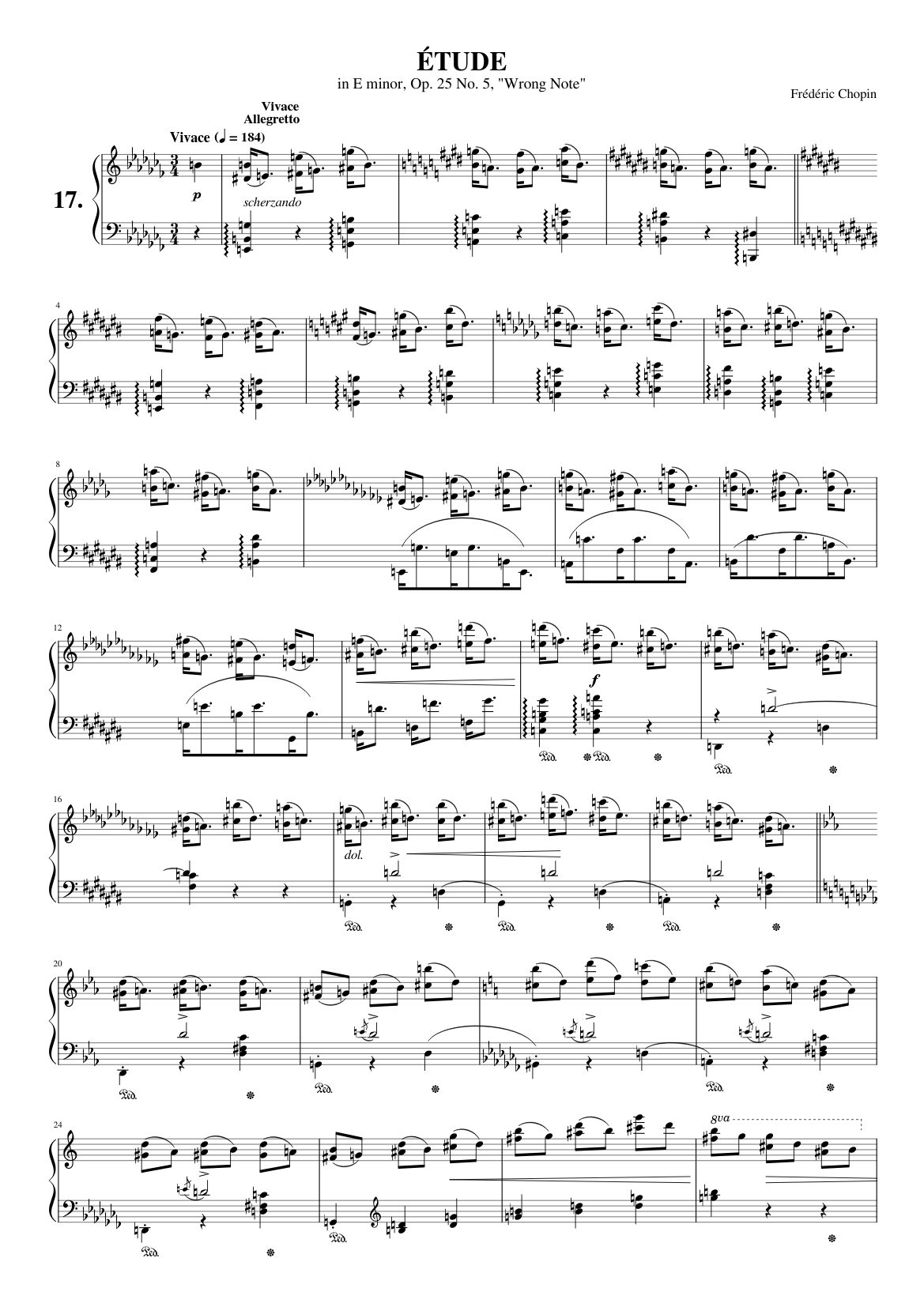 Op. 25 No. 5 - "Wrong Note" – Frédéric Chopin but it's incredibly ...