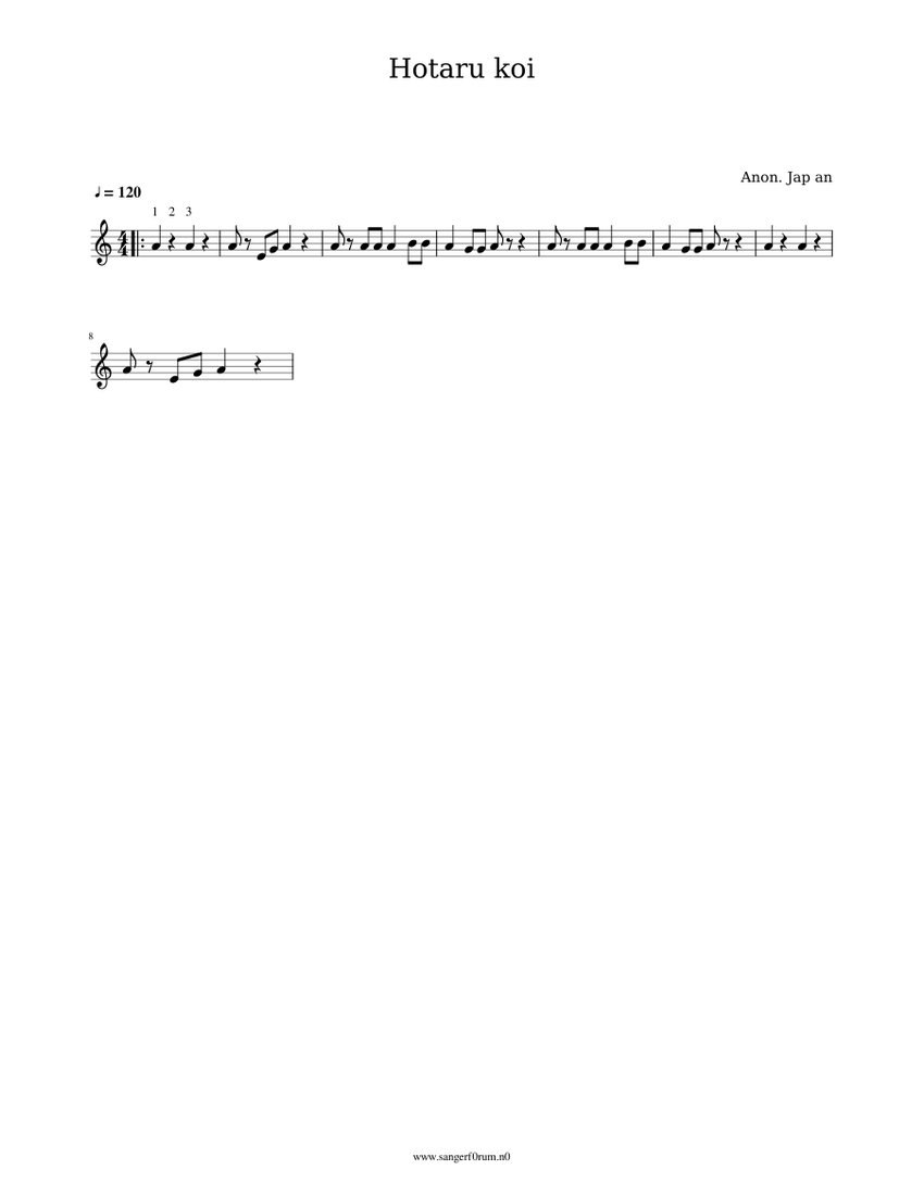 Hotaru koi Sheet music for Piano (Solo) | Download and print in PDF or ...