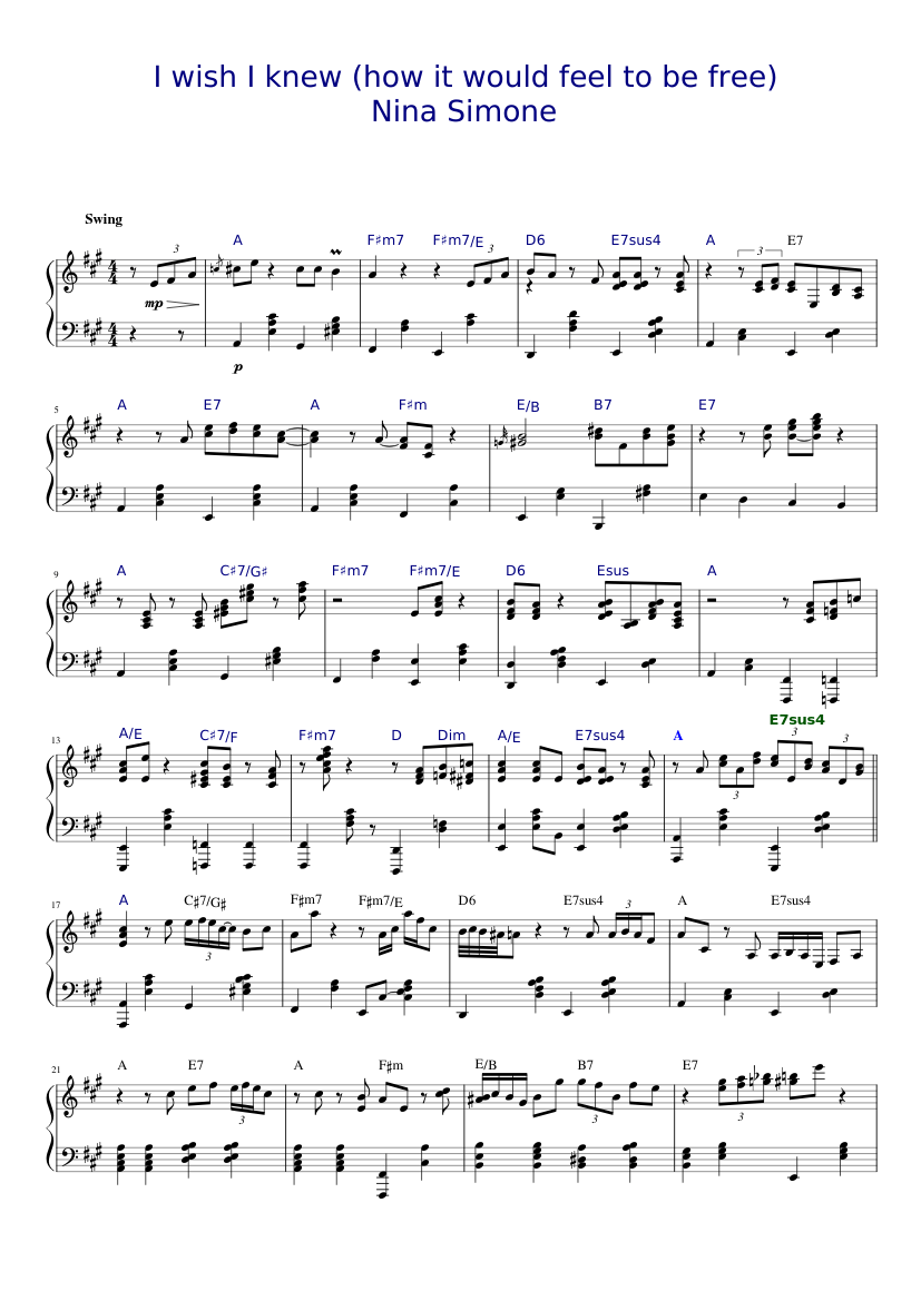 I wish i knew how it would feel to be free – Nina Simone I wish I knew how it would feel to be ...