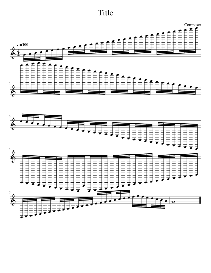 Trumpet Scale Sheet music for Trumpet in b-flat (Solo) | Musescore.com