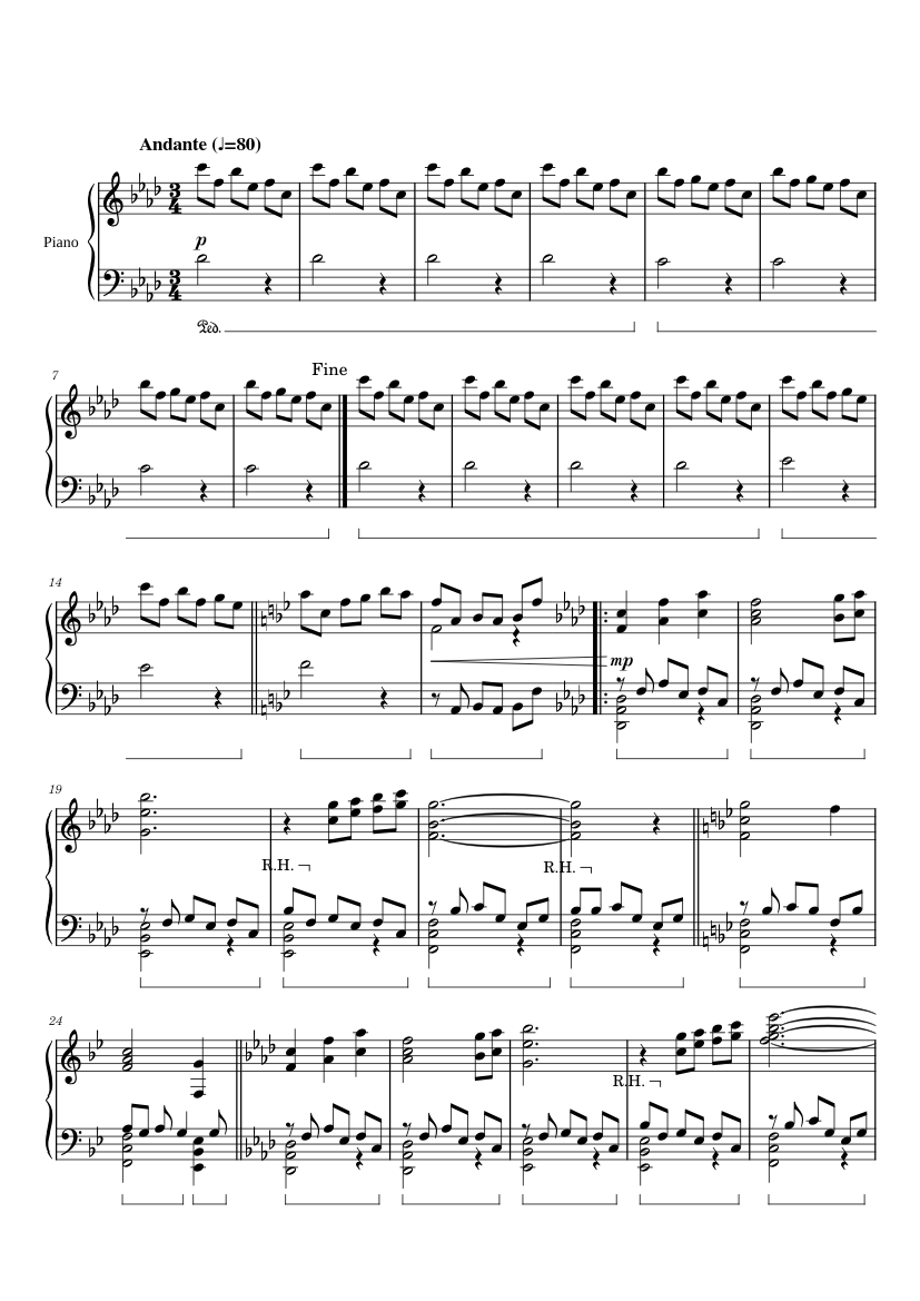 Respite - Toby Fox Sheet music for Piano (Solo) Easy | Musescore.com