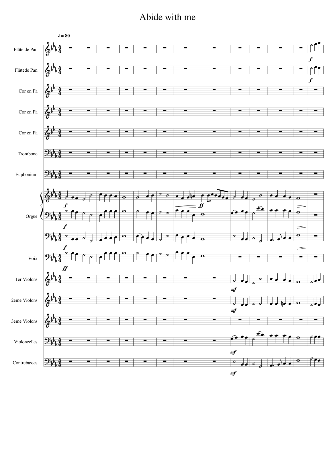 Abide With Me Sheet music for Trombone, Organ, Euphonium, Vocals & more ...
