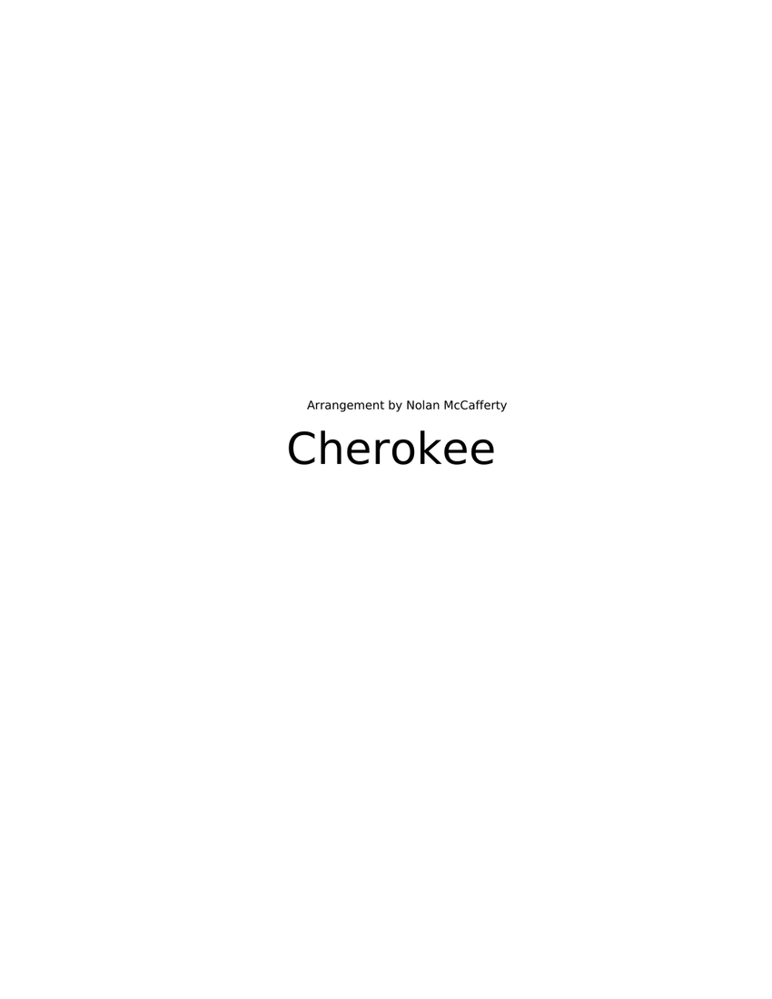Cherokee Sheet music for Piano, Trombone, Saxophone alto, Saxophone ...