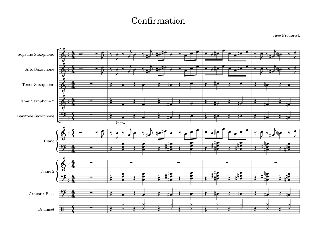 Confirmation Sheet music for Piano, Saxophone alto, Saxophone tenor ...