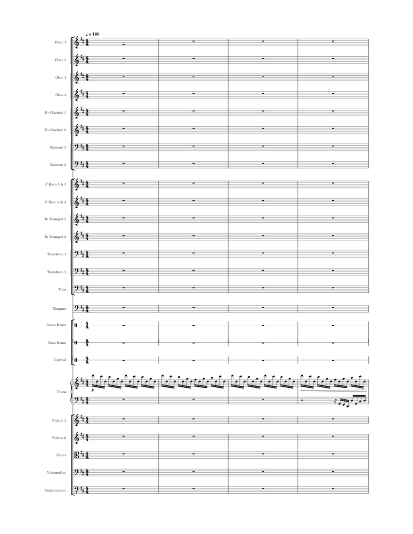 Skyward Sheet music for Piano, Trombone, Tuba, Flute & more instruments (Symphony Orchestra ...