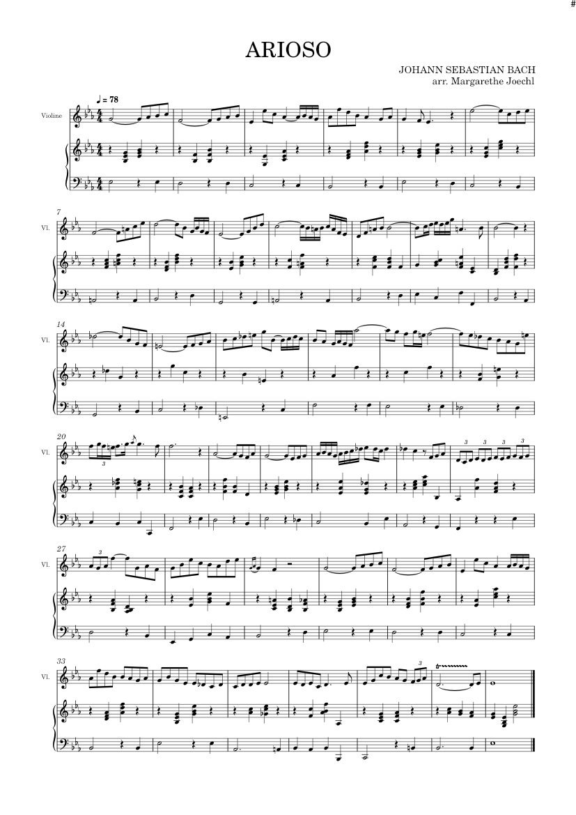 Arioso BWV 156 – Johann Sebastian Bach Arioso – Johann Sebastian Bach ...