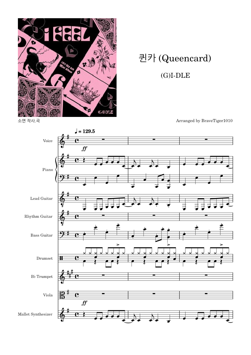 Queencard – (G)I-DLE ((여자)아이들) - piano tutorial