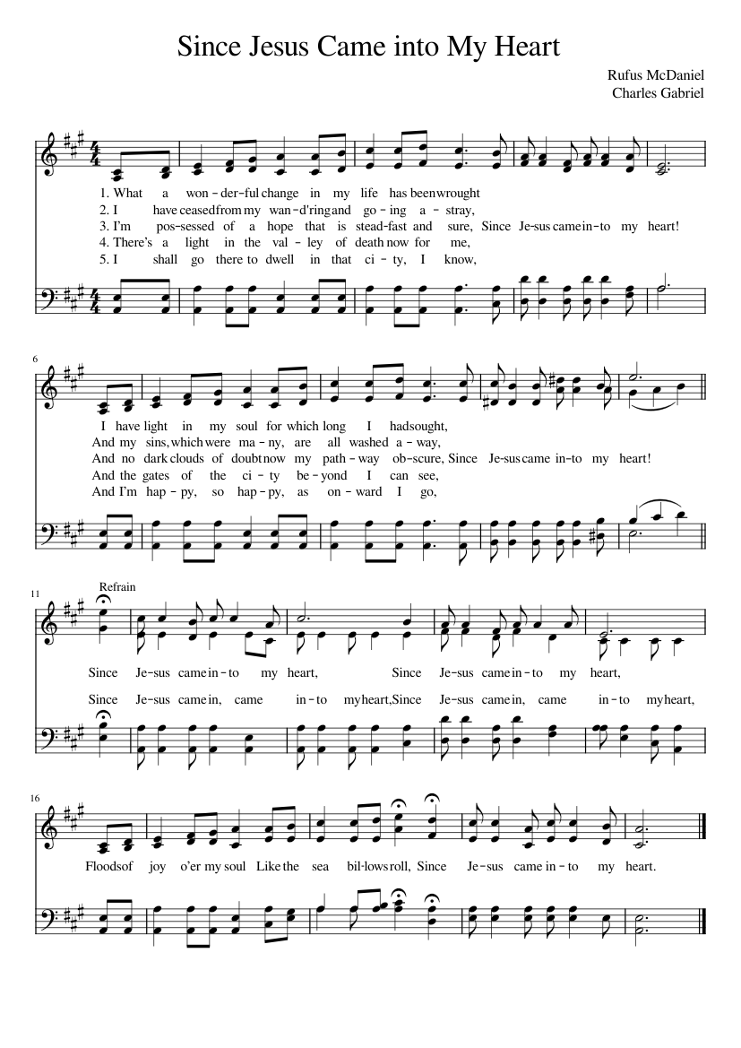 Since jesus came into my heart – Charles H. Gabriel Since Jesus Came ...