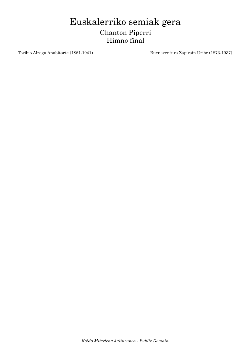 Chanton Piperri. Himno final – Buenaventura Zapirain Euskalerriko ...