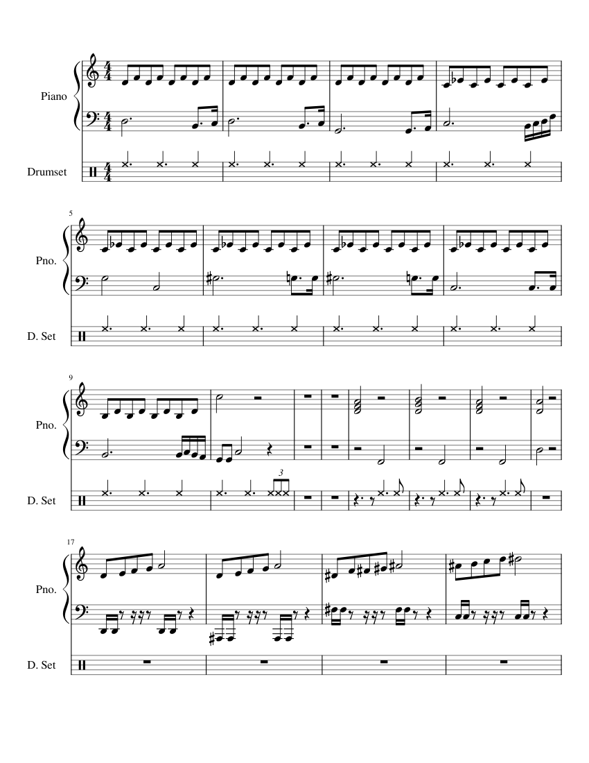 Retro Chiptune Ideas Sheet music for Piano, Drum Group (Solo ...