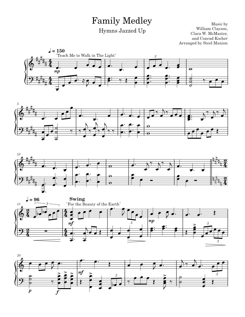LDS Swing Medly Sheet music for Piano (Solo) | Musescore.com
