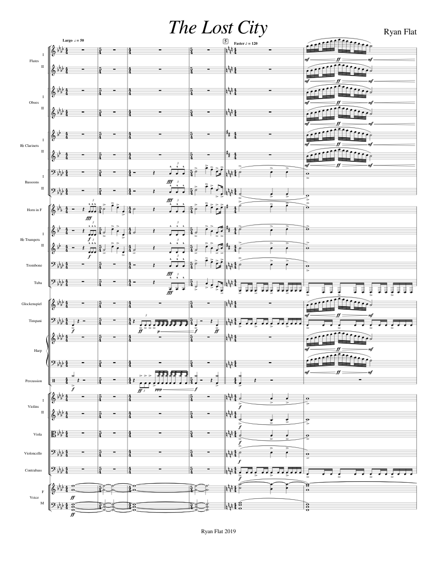 The Lost City Sheet music for Trombone, Tuba, Vocals, Flute & more instruments (Symphony ...