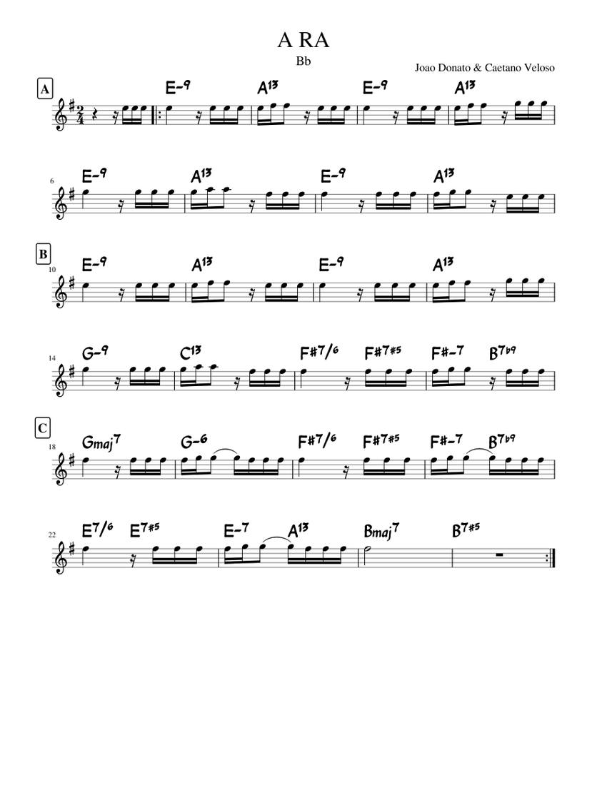 A Ra Sheet music for Piano (Solo) | Download and print in PDF or MIDI ...