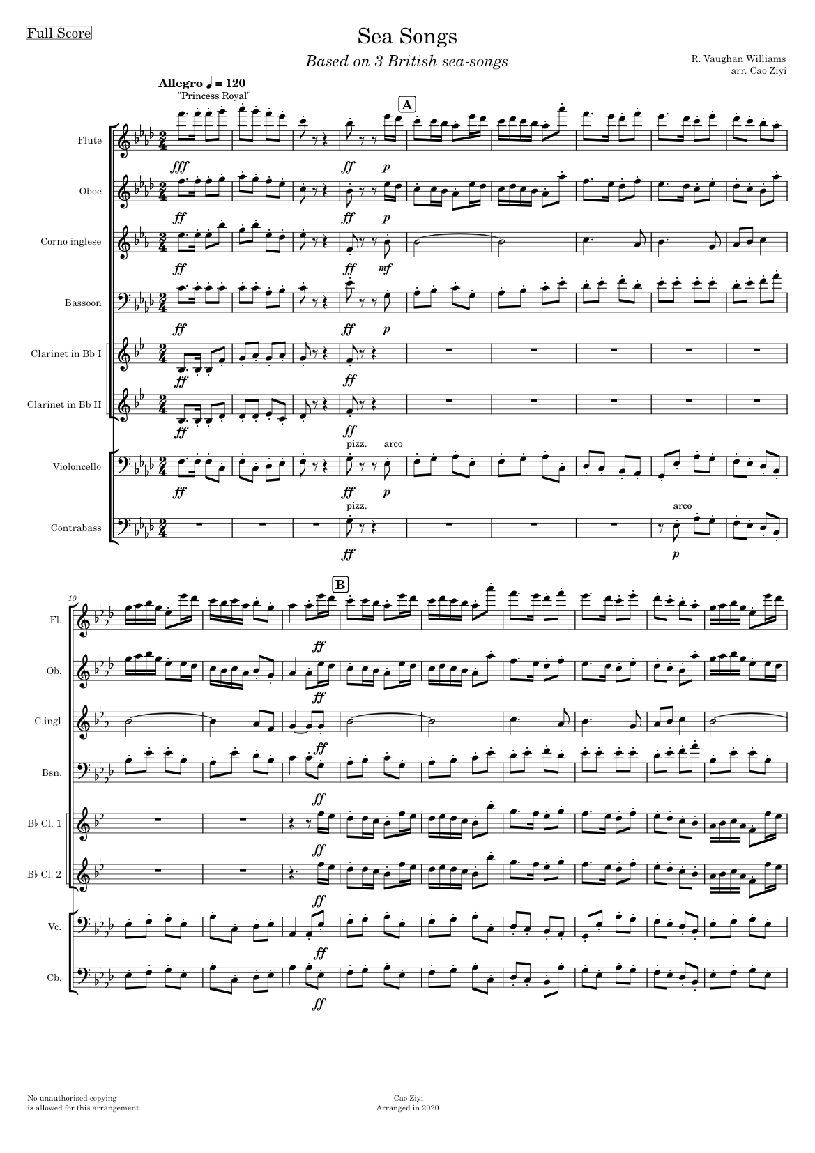 CHAMBER WINDS Sea Songs Sheet Music For Flute Oboe Clarinet In B CHAMBER WINDS Sea Songs Sheet Music For Flute Oboe Clarinet In B
