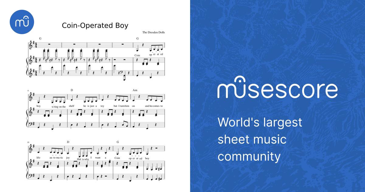 Coin Operated Boy - The Dresden Dolls Sheet music for Piano, Vocals ...