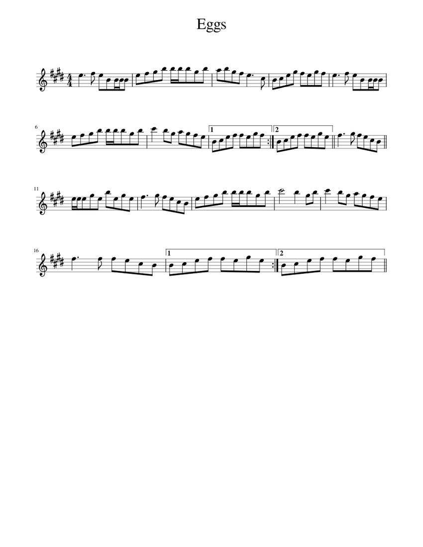 Eggs Sheet music for Piano (Solo) Easy | Musescore.com