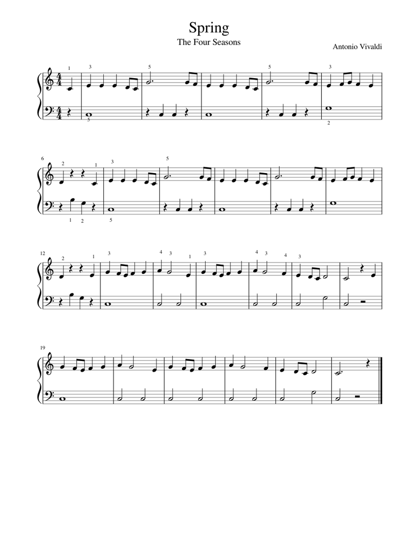 Spring - piano tutorial