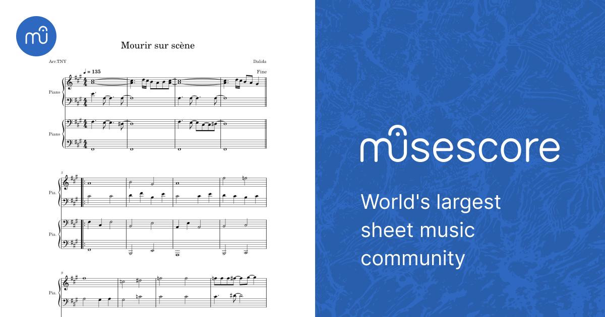 Mourir sur scène Duo Nemauzik.mscz Sheet music for Piano (Piano Duo ...