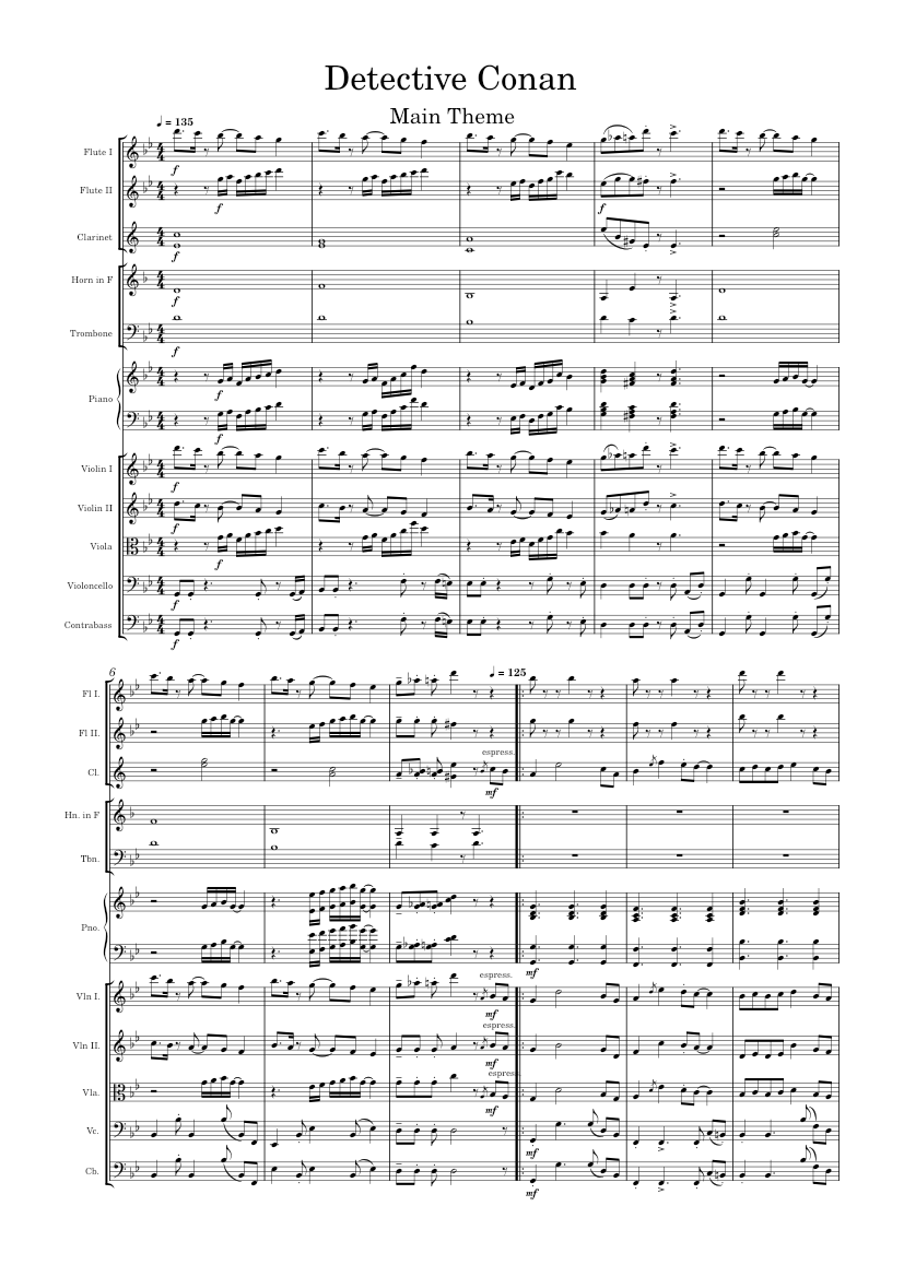 Detective Conan Main Theme – Katsuo Ono Band Conan Sheet music for ...