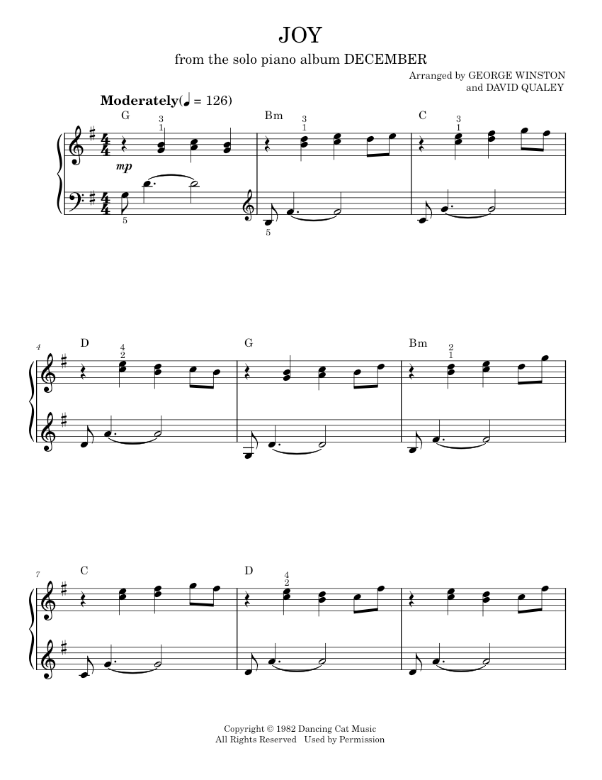 Joy Sheet music for Piano by Chet Atkins Official | MuseScore.com