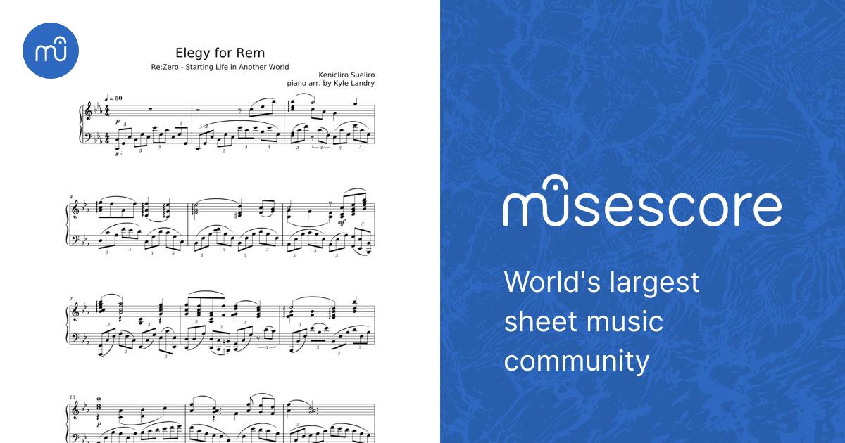 Rem's Hero - Kenichiro Suehiro Sheet music for Piano (Solo) | Musescore.com