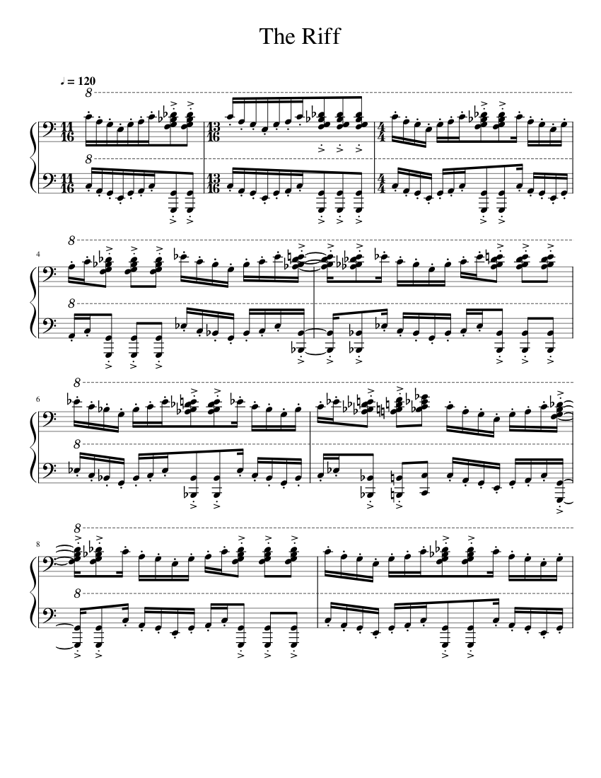 The Riff Sheet music for Piano (Solo) | Musescore.com