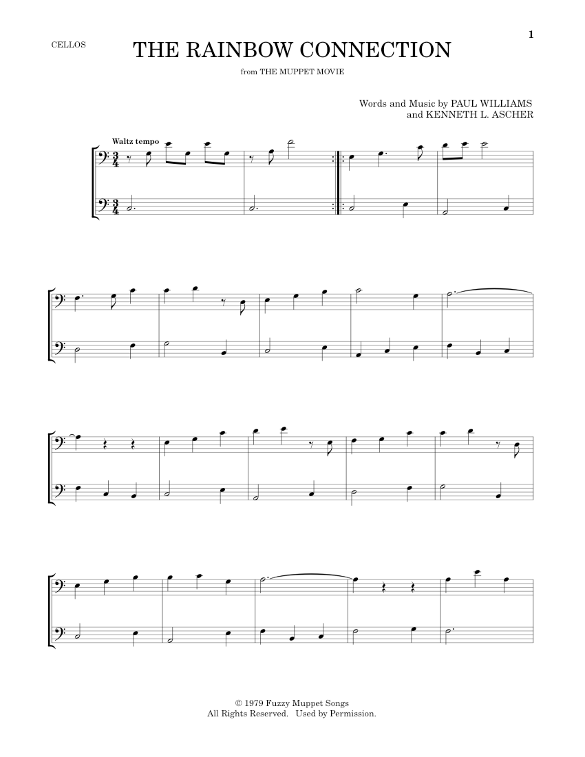 Play Official version of The Rainbow Connection Sheet Music by Paul ...