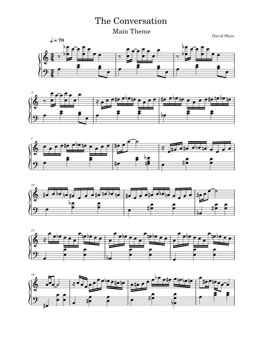 The Conversation Sheet music for Piano (Solo) | Musescore.com