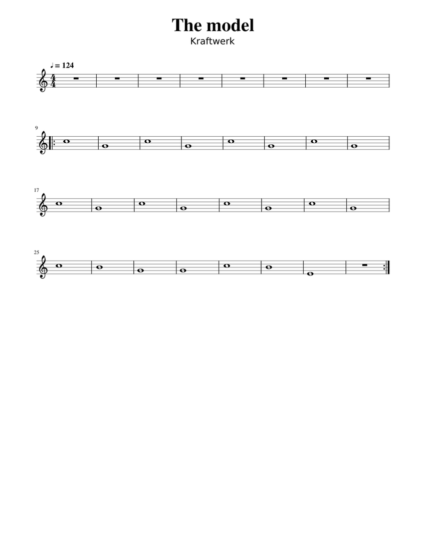 The_model Sheet music for Piano (Solo) | Musescore.com