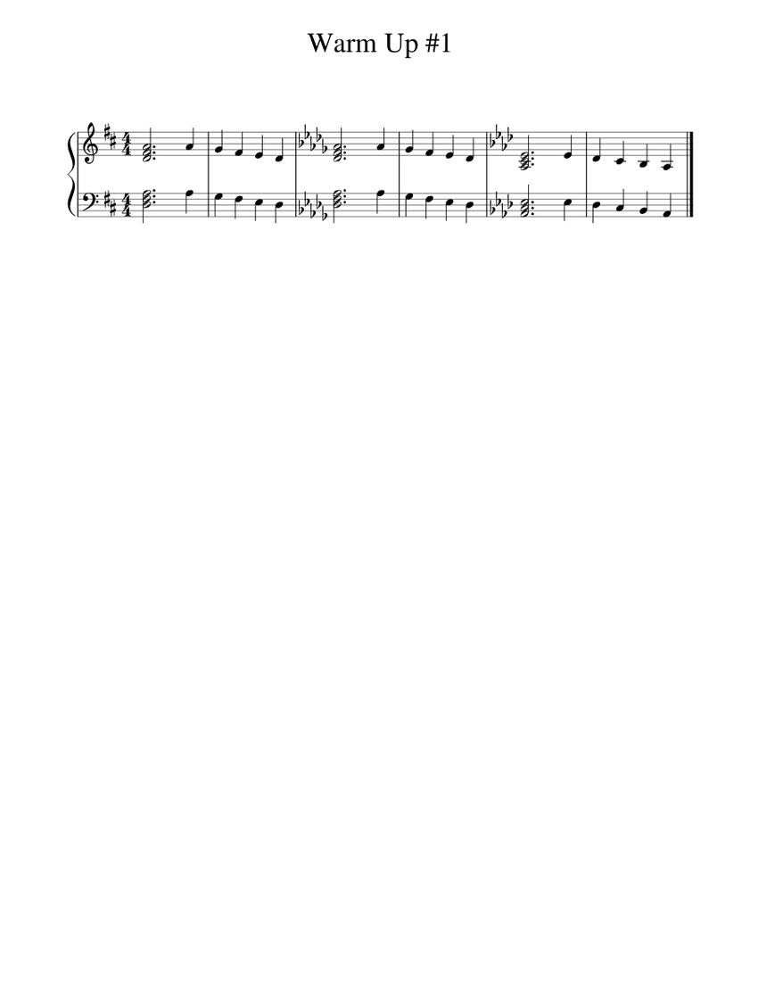 Warm Up #1 Sheet music for Piano (Solo) | Musescore.com
