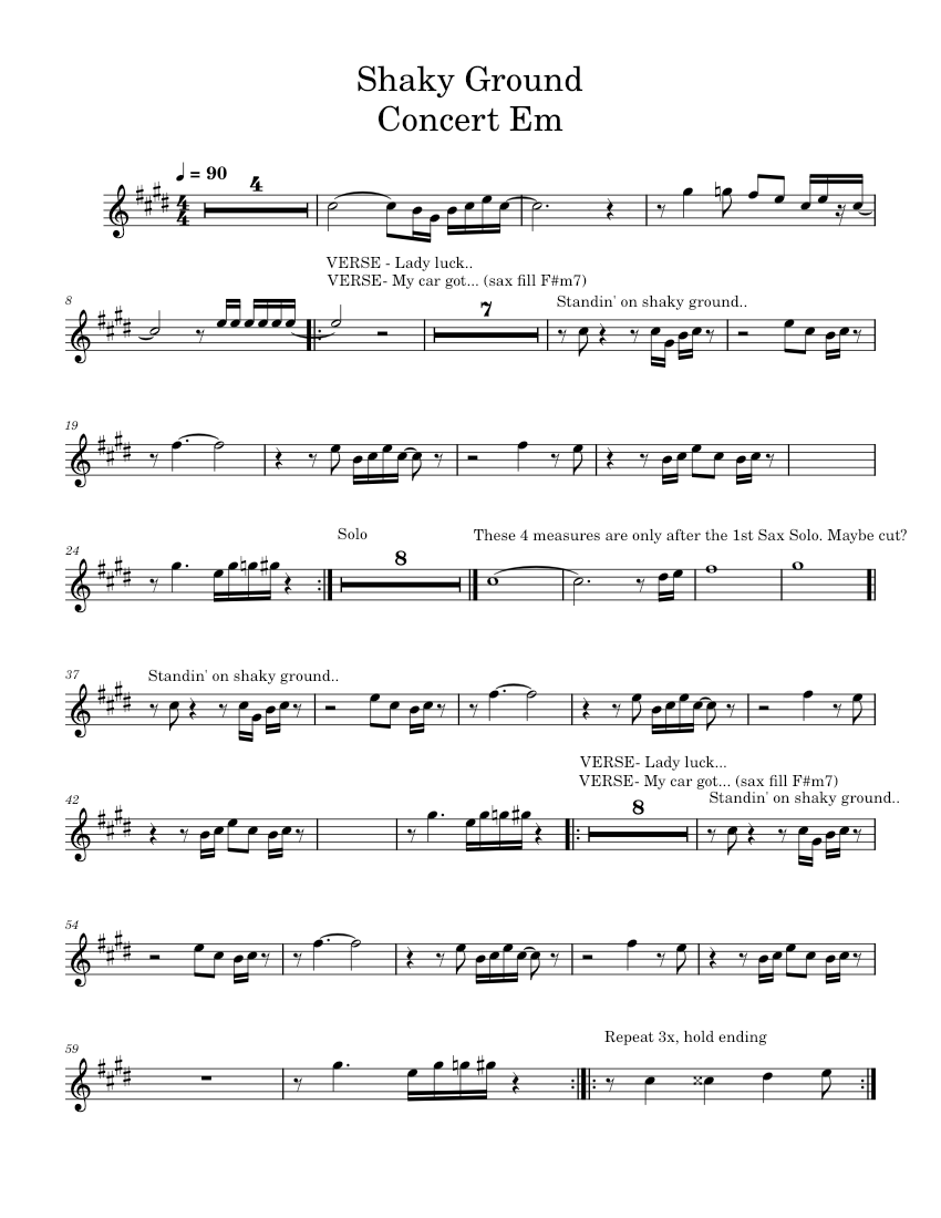 Shaky Ground Sheet music for Piano (Mixed Ensemble) Easy | Musescore.com