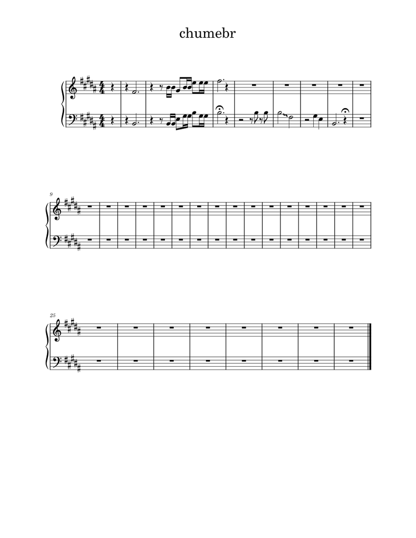 Chumber N1 Sheet music for Piano (Men’s Choir) | Musescore.com