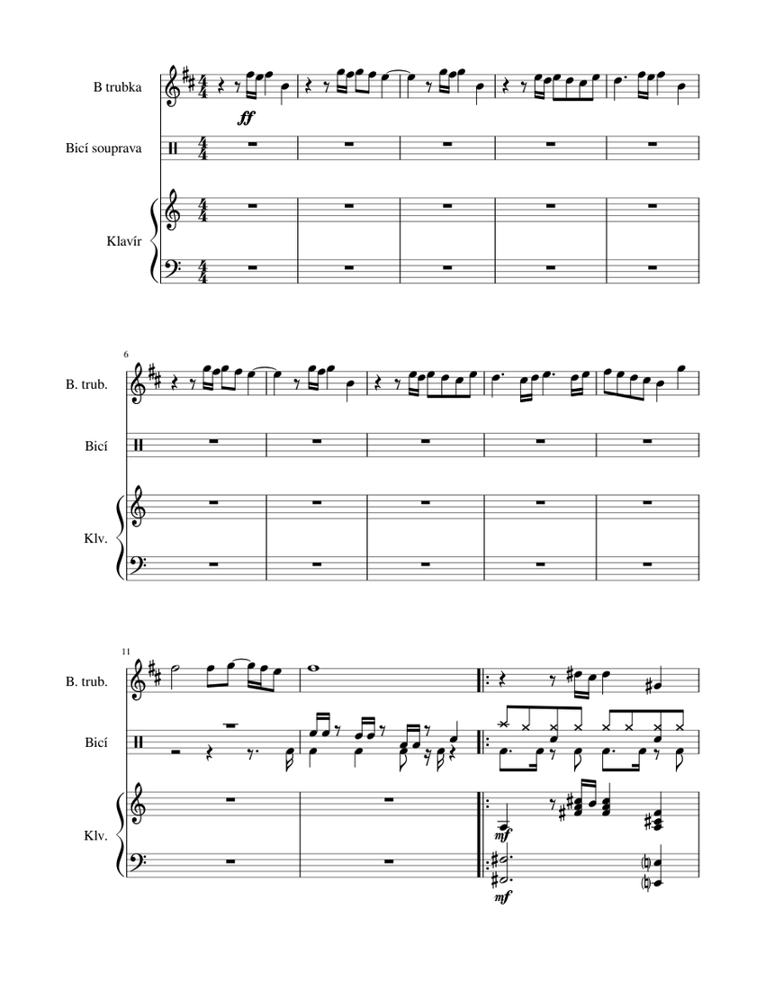 The final countdown Sheet music for Piano, Trumpet in b-flat, Drum ...