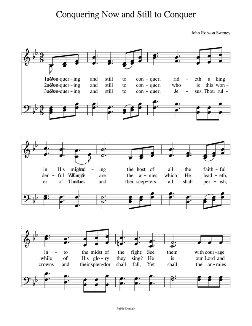 Victory Through Grace - John R. Sweney Sheet music for Piano (Piano Duo ...